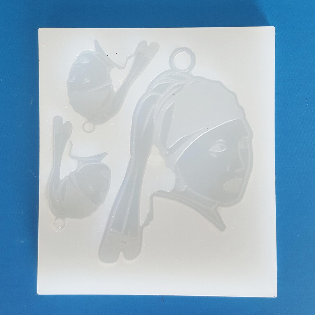 Girl With A Pearl Earring Silicon Molds UV Resin, Necklace and Earrings ...