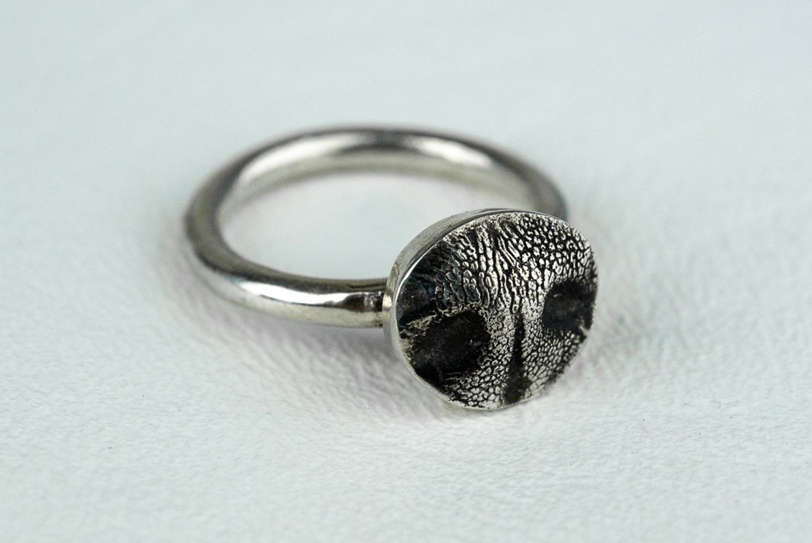 Dog Nose Ring Sterling Silver Mini Dog Nose Print - Etsy