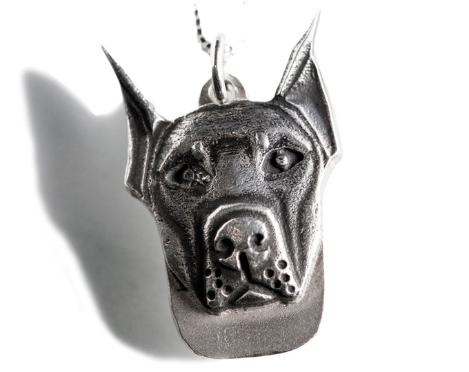 Doberman Pinscher Necklace Jewelry Sterling Silver Dog Pendant ...