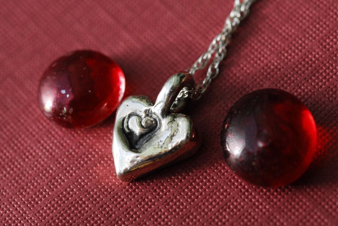 Silver Heart Necklace Jewelry Sterling Silver - Etsy