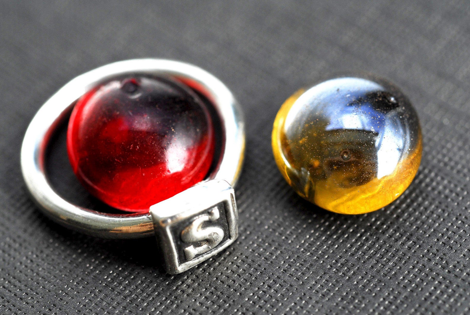 Initial Ring in Letter S Sterling Silver - Etsy