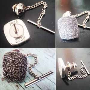 Fingerprint Tie Tack, Lapel Pin, Tie Tac, Tie Clip, Neckties - Etsy