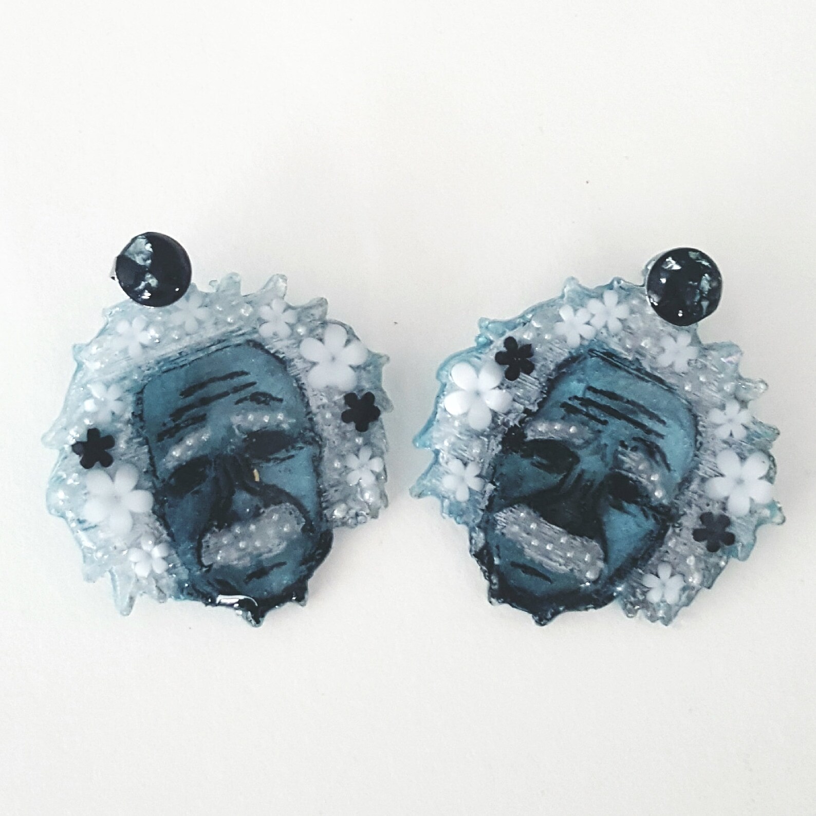 Einstein Necklace, Albert Einstein Earrings, Resin Jewelry, Icon, Resin ...