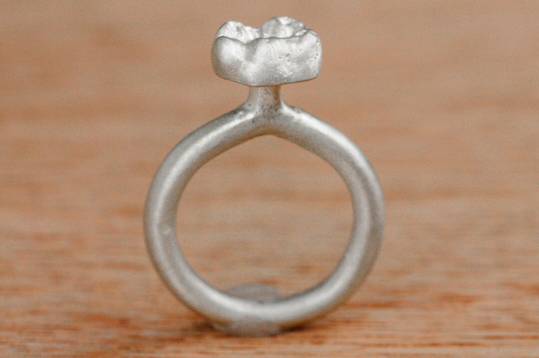 Baby Tooth Ring Molar Sterling Silver Baby Teeth Jewelry Personalized ...