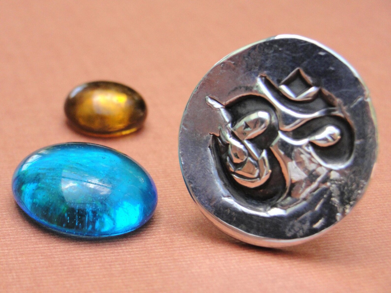 Ohm Ring Om in Sterling Silver - Etsy