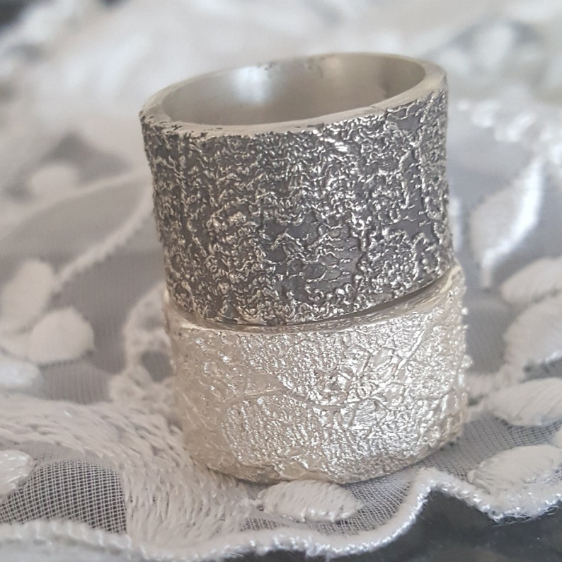 Custom Silver Lace Ring Wedding Band Lacey Ring | Etsy