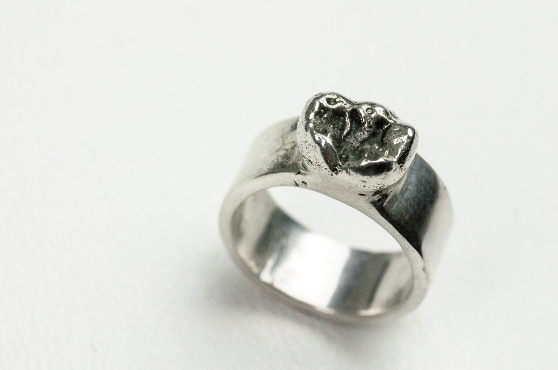 Baby Tooth Ring Molar Sterling Silver Baby Teeth Jewelry Personalized ...