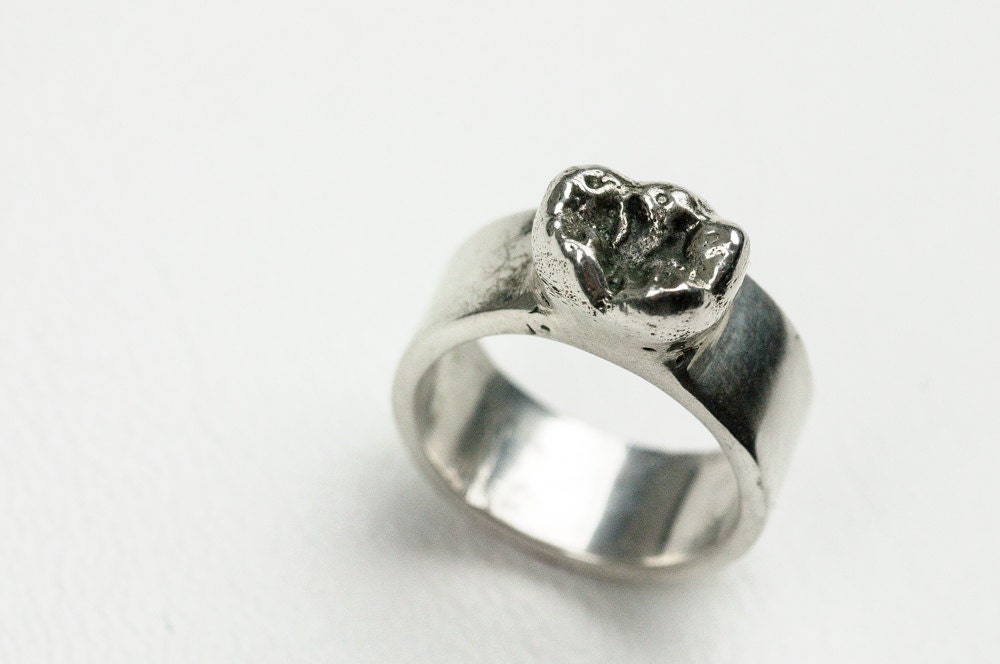 Baby Tooth Ring Molar Sterling Silver Baby Teeth Jewelry - Etsy Denmark