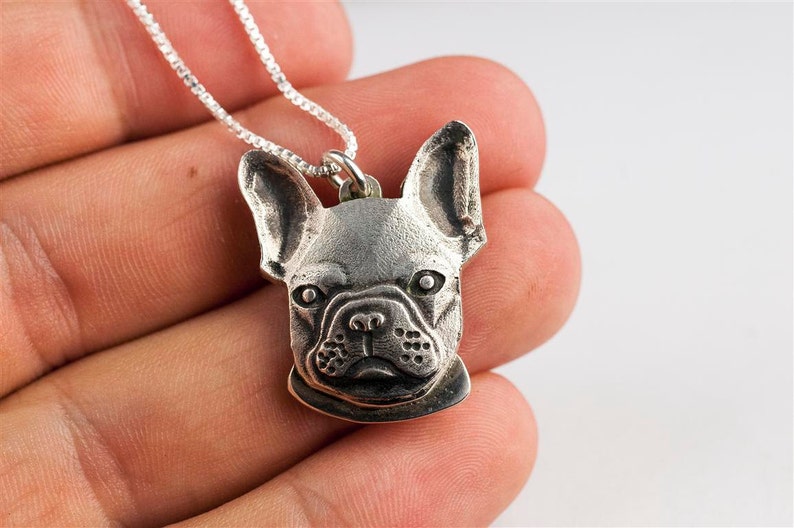 French Bulldog Necklace Jewelry Sterling Silver Frenchie - Etsy