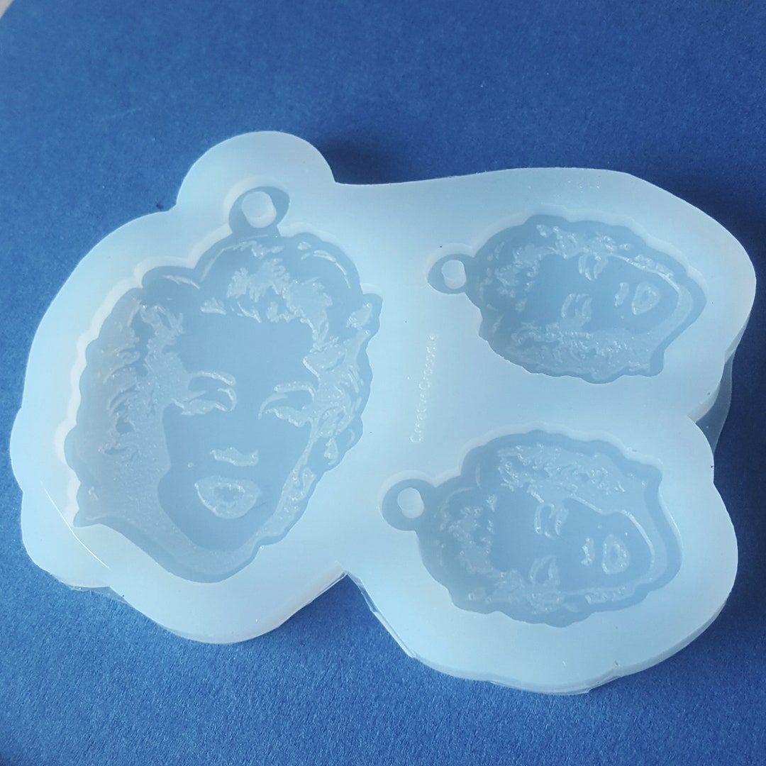 Rubber Mold, Molds, Marilyn, Marilyn Monroe, UV Resin, Necklace and ...