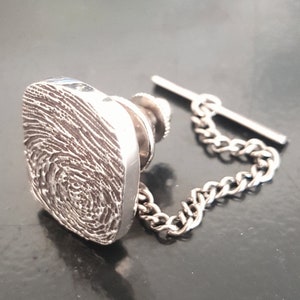 Fingerprint Tie Tack, Lapel Pin, Tie Tac, Tie Clip, Neckties - Etsy