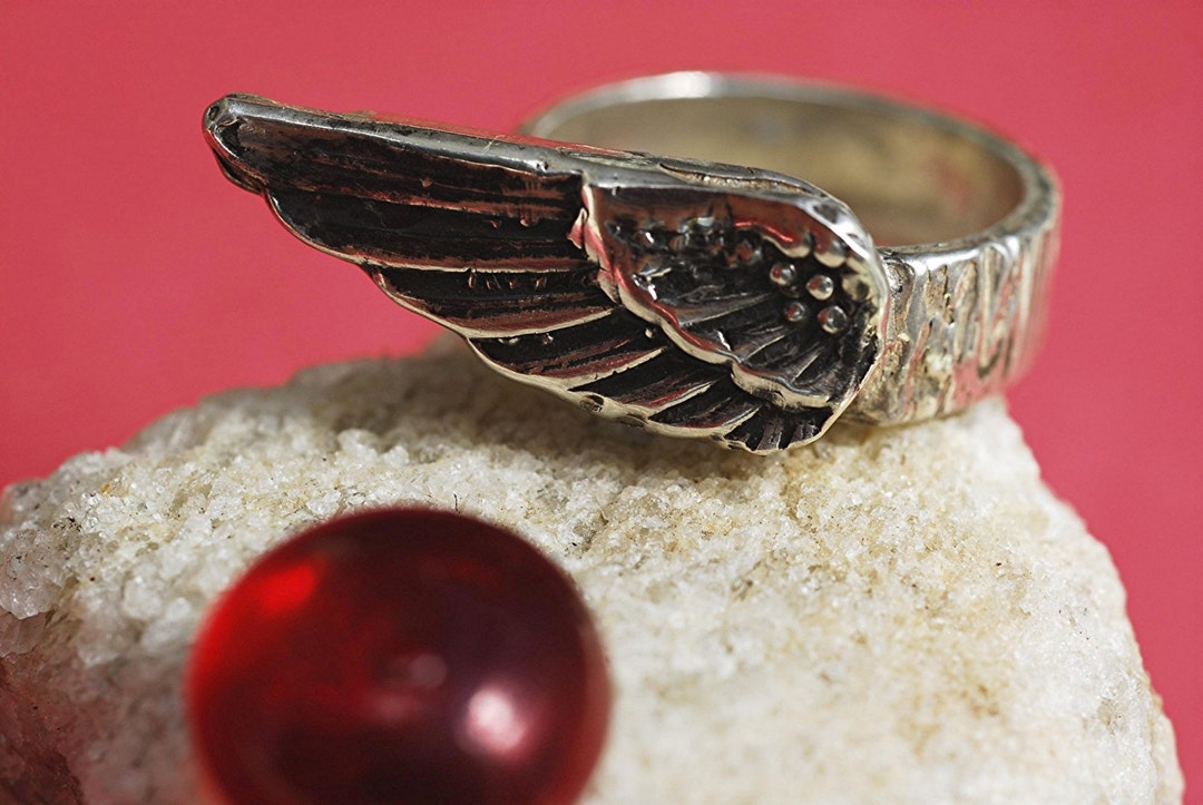 Wing Ring in Sterling Silver - Etsy
