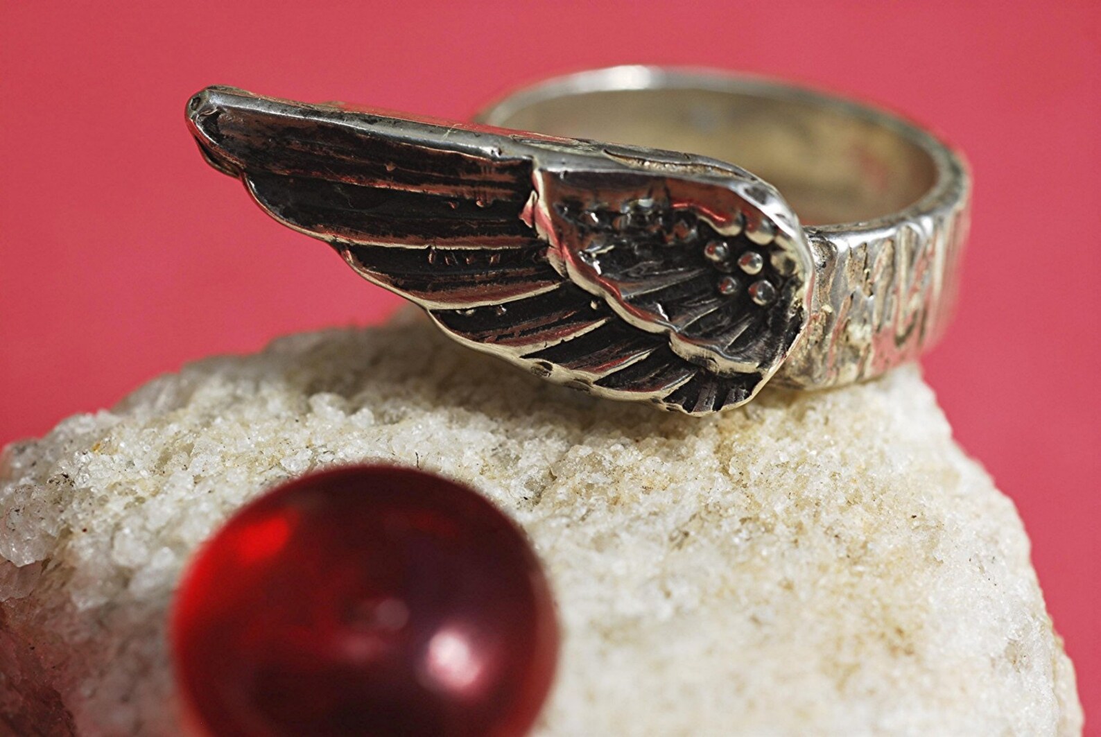 Wing Ring in Sterling Silver - Etsy