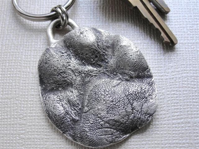 Dog Paw Key Chain Keychain Personalized With Name Small Paw | Etsy