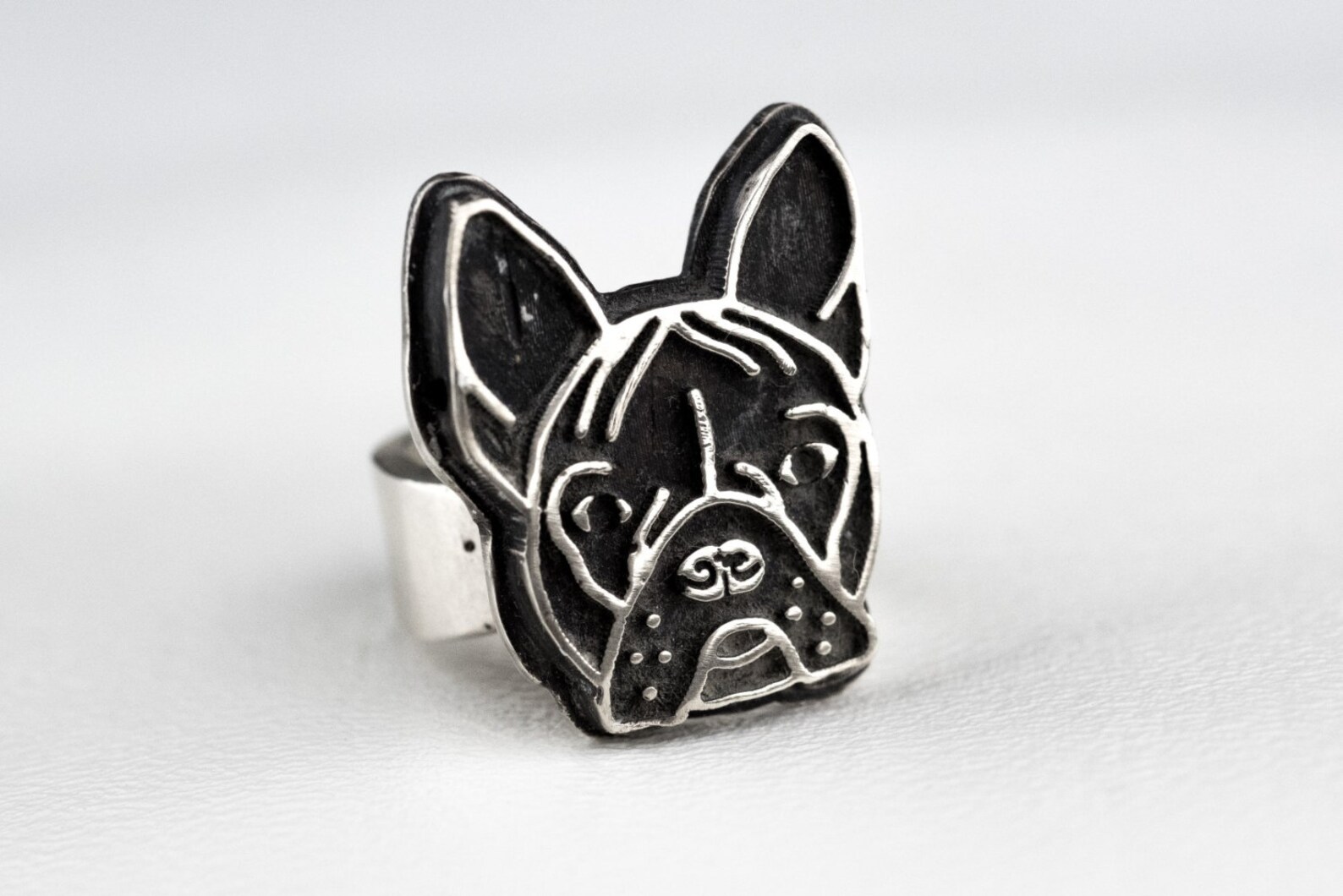 French Bulldog Ring Frenchie Silver Unique Ring - Etsy