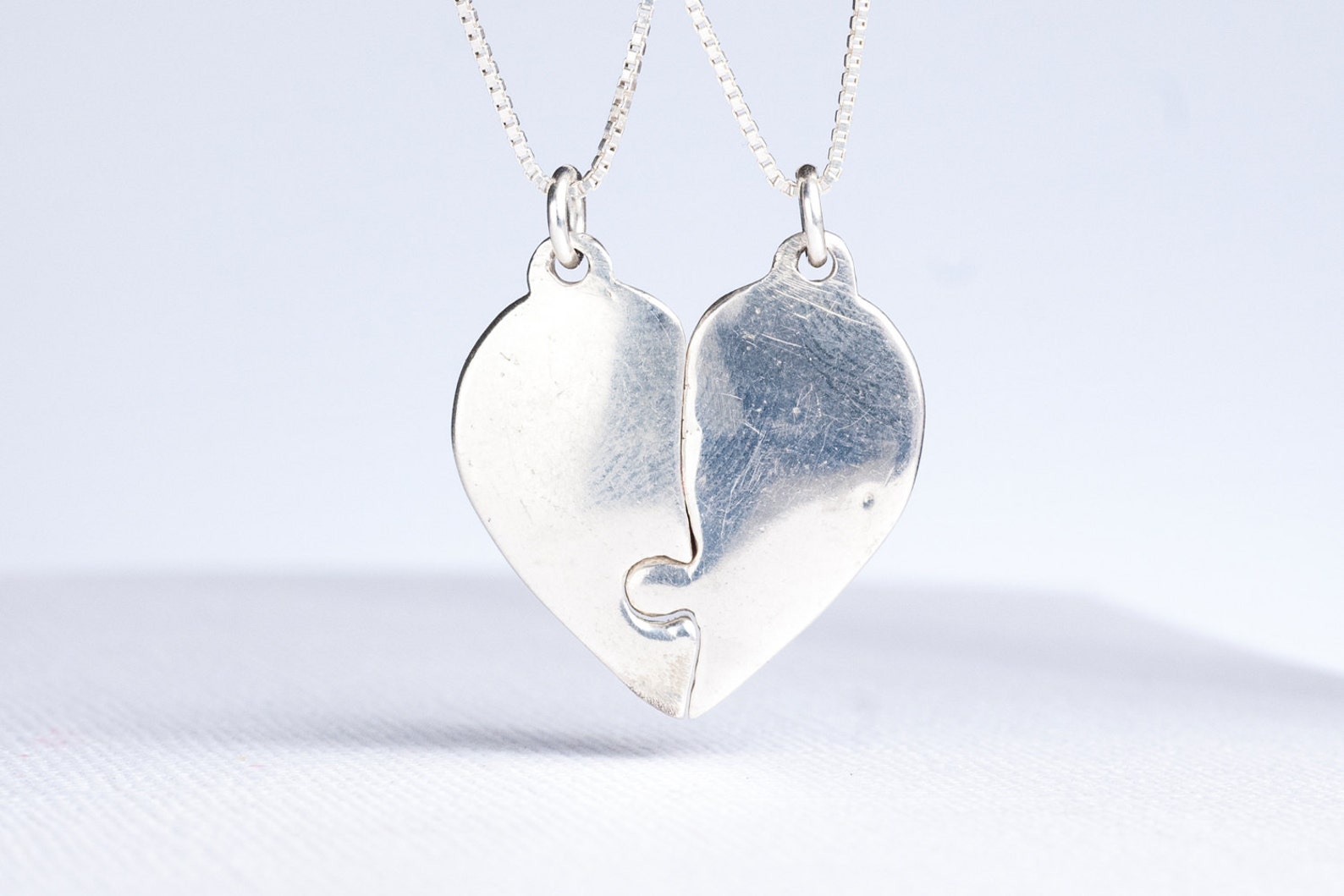 Puzzle Piece Heart Necklace Elephant Jewelry Sterling Silver - Etsy