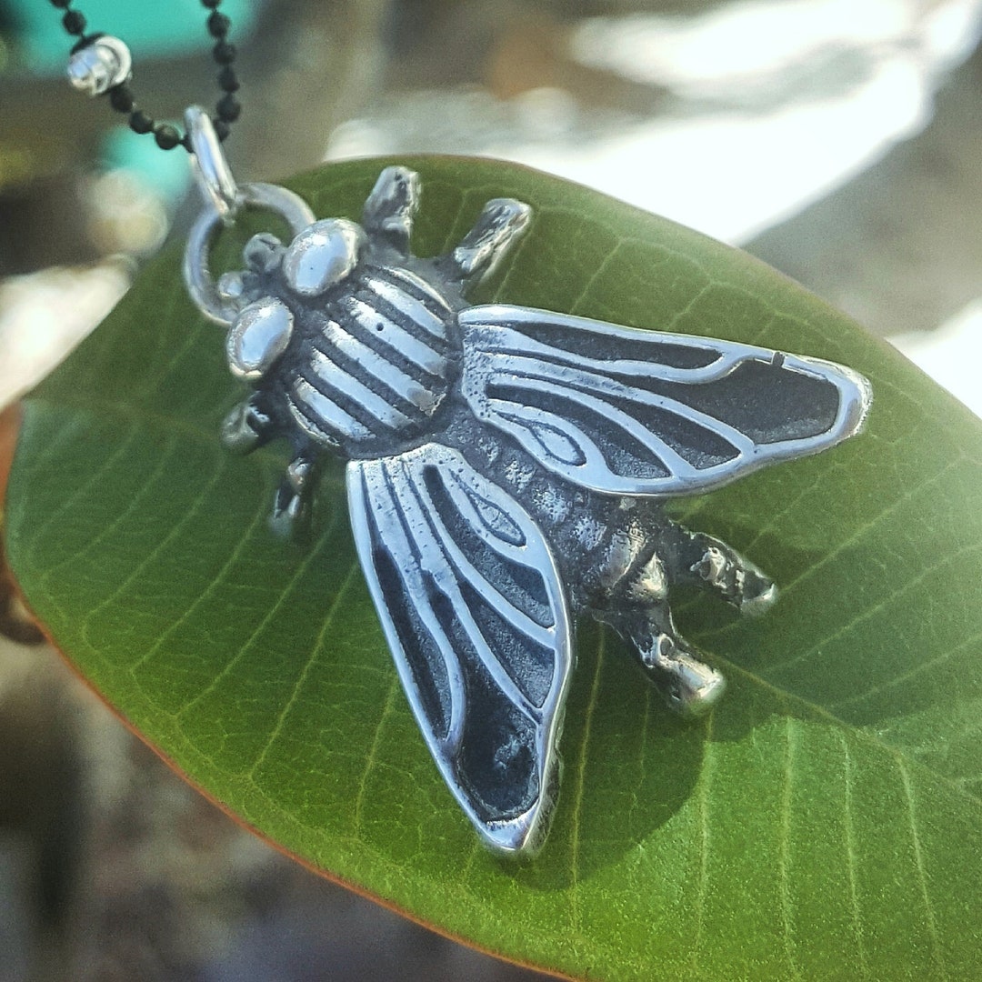 Fly Necklace Silver, Flies Jewelry, Flies, Lord of the Flies, Fly ...