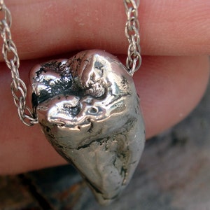 Silver Tooth Necklace Wisdom Tooth Personalized Custom Jewelry Sterling ...