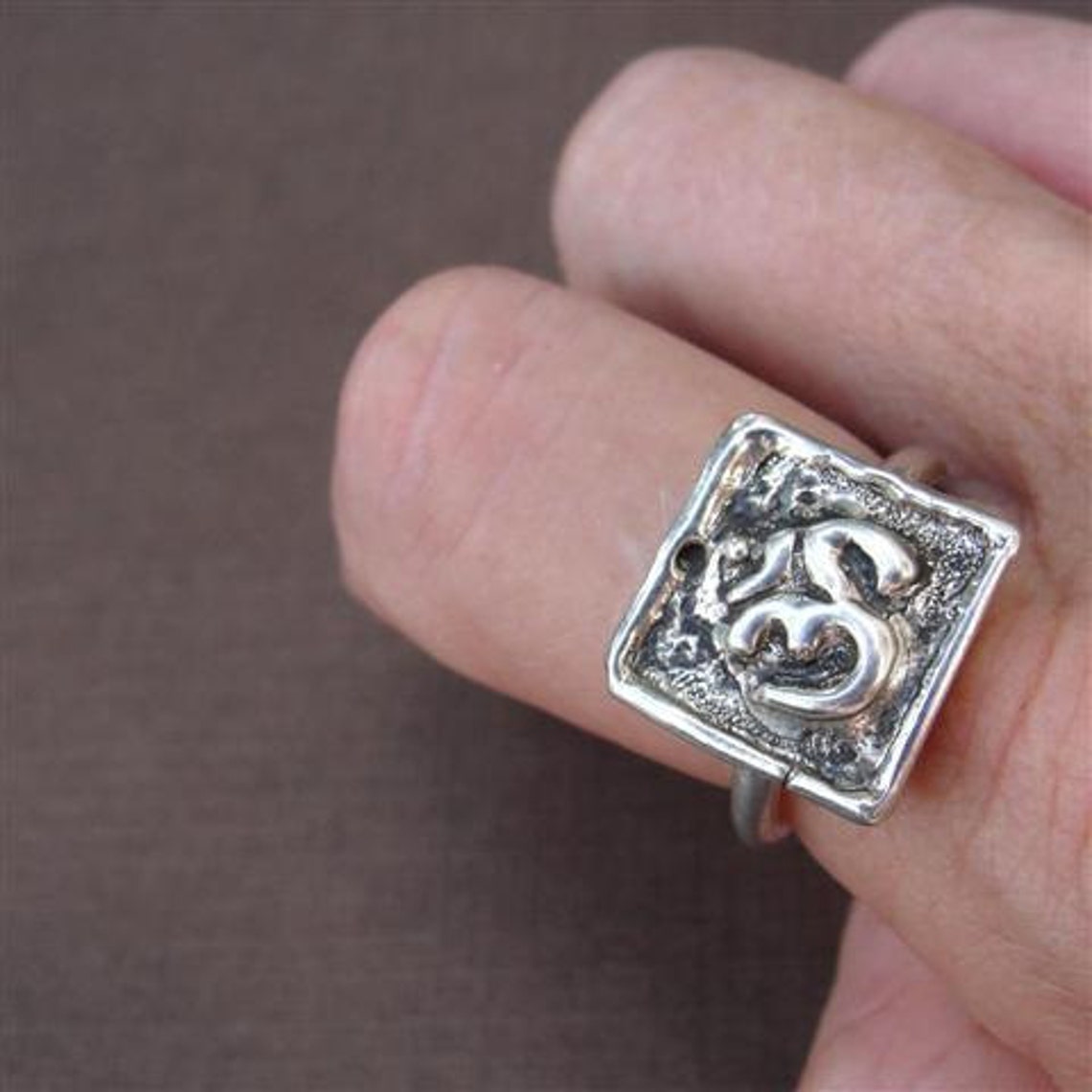 Ohm Ring Jewelry Om in Sterling Silver - Etsy