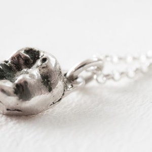 Girls Baby Tooth Necklace in Sterling Silver Molar Tooth - Etsy Sweden