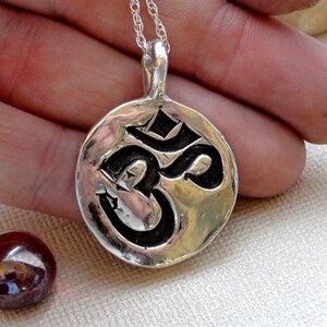 Namaste Symbol Necklace in Sterling Silver - Etsy