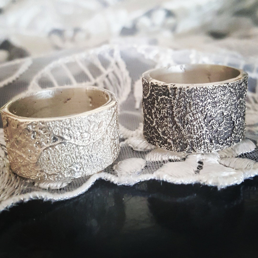 Custom Silver Lace Ring Wedding Band Lacey Ring - Etsy