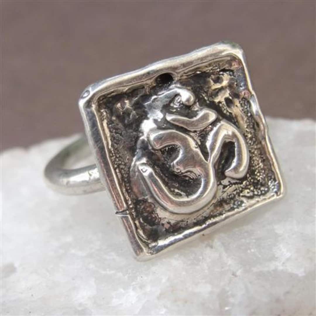 Ohm Ring Jewelry Om in Sterling Silver - Etsy