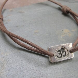 Ohm Bracelet Om Jewelry in Sterling Silver - Etsy