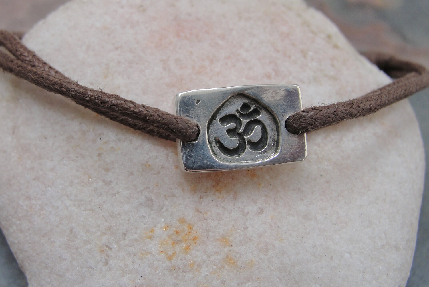 Ohm Bracelet Om Jewelry in Sterling Silver | Etsy