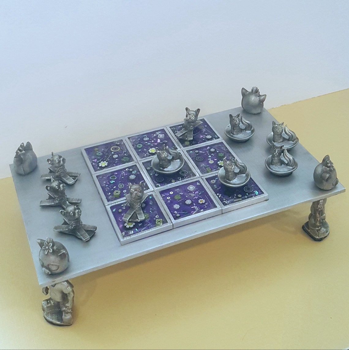 Tic Tac Toe Board Gameboard Cats Dogs Cats and Dogs - Etsy