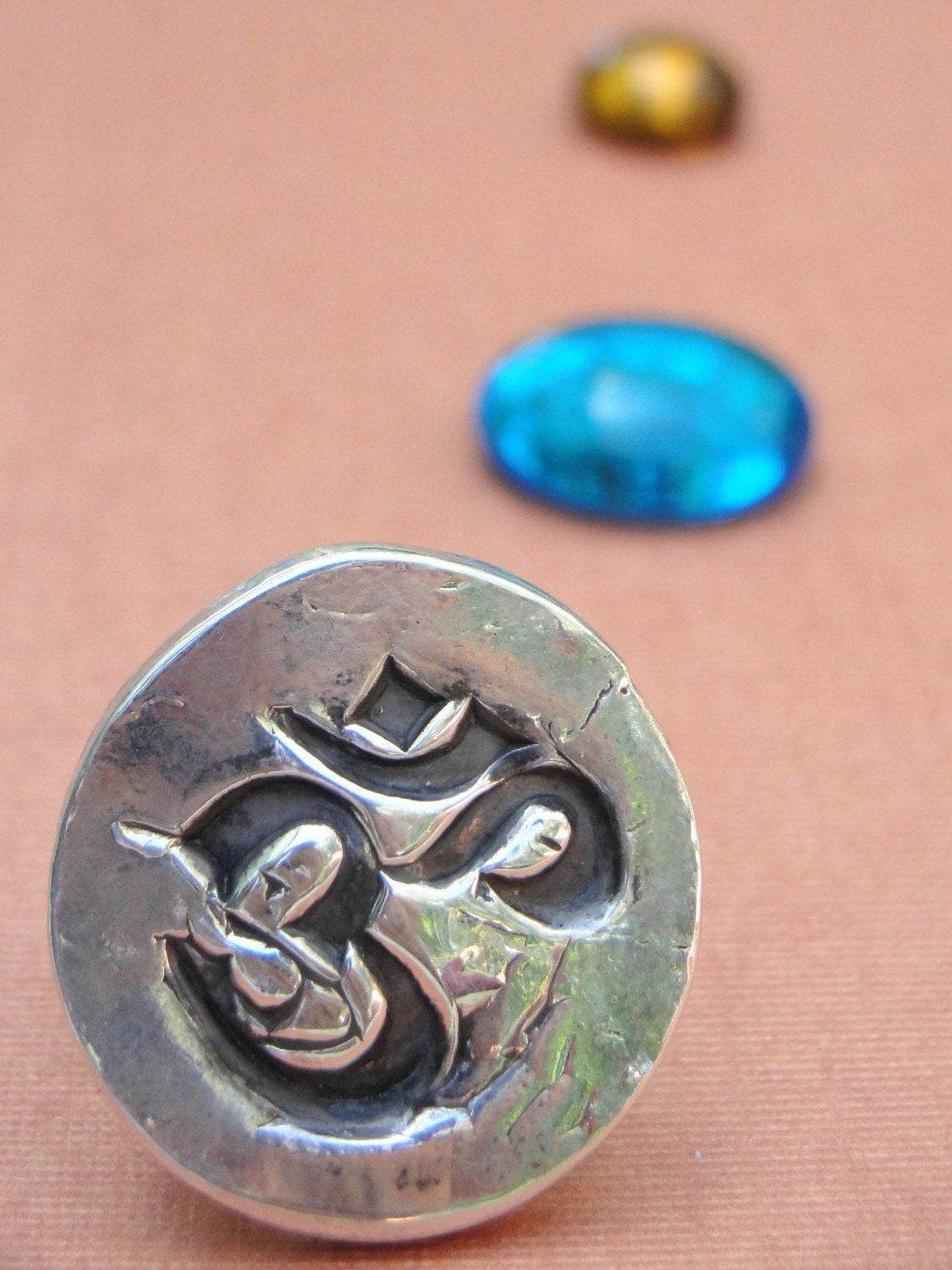Ohm Ring Om in Sterling Silver - Etsy