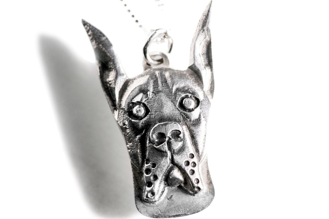 Great Dane Necklace Jewelry Sterling Silver Dog Pendant Personalized - Etsy