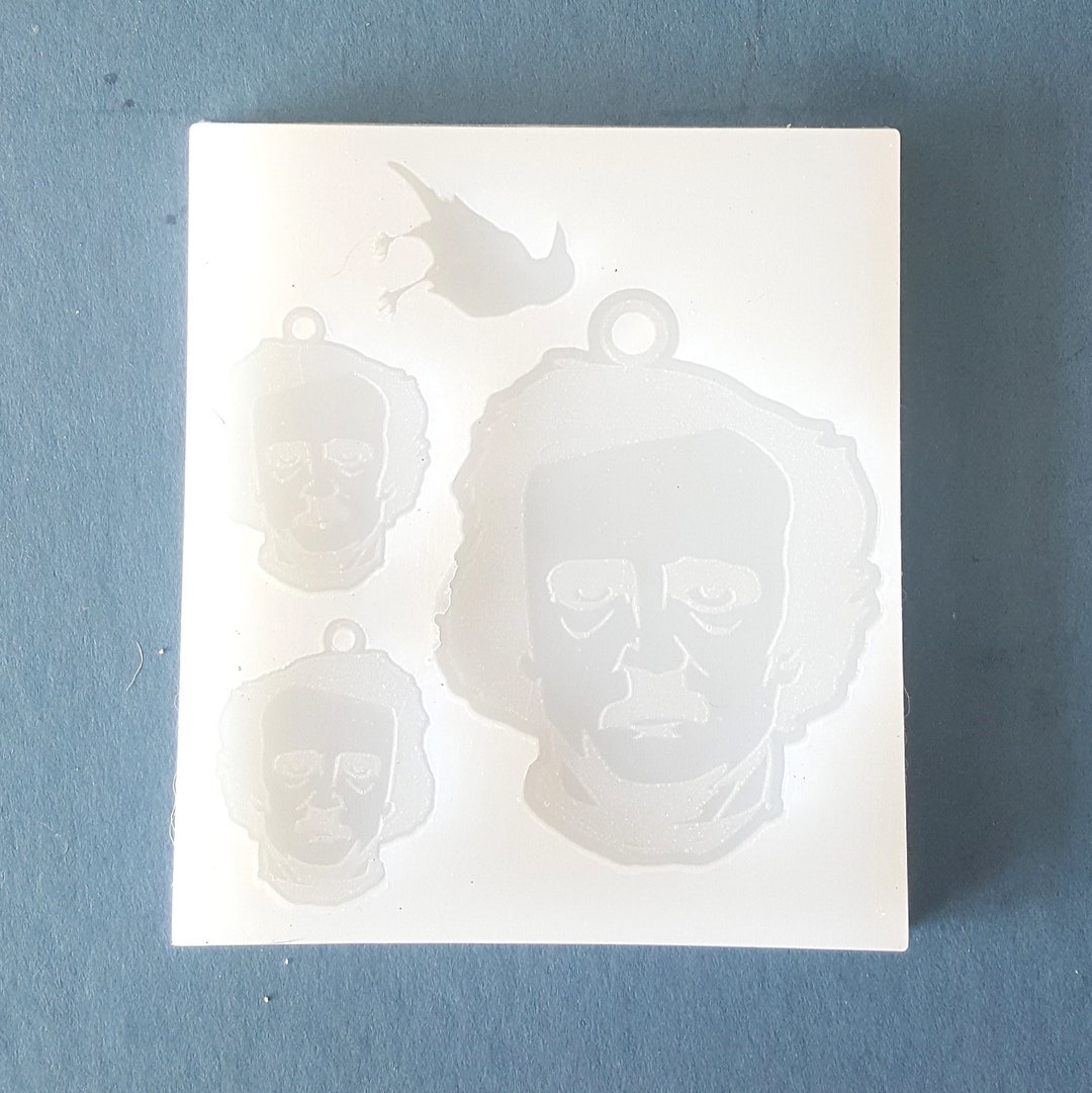 Edgar Allen Poe Rubber Mold, Silicon Molds UV Resin, Necklace and ...