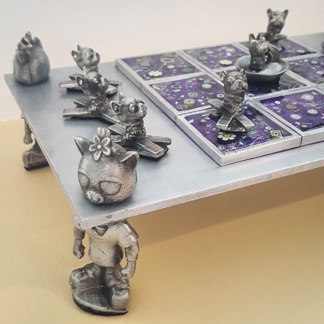 Tic Tac Toe Board Gameboard Cats Dogs Cats and Dogs - Etsy