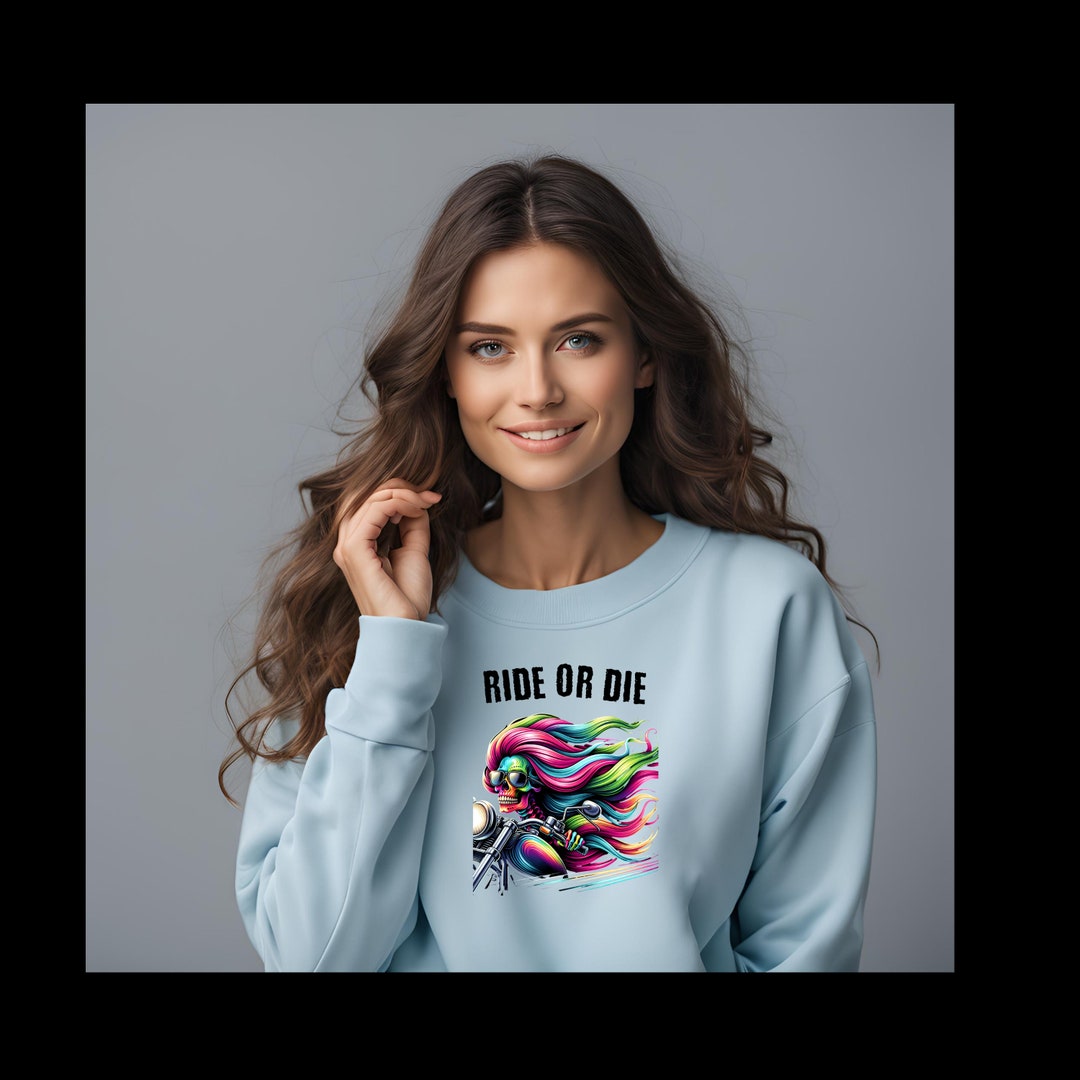 Biker Girl Sweatshirt, Female Motorcycle Gift, Biker Gift for Her, Biker Girlie Sweatshirt ...