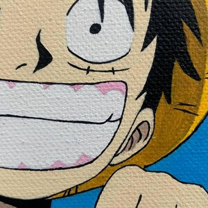 Anime Canvas Painting, Custom, One Piece, Acrylic Hand Made, Luffy - Etsy