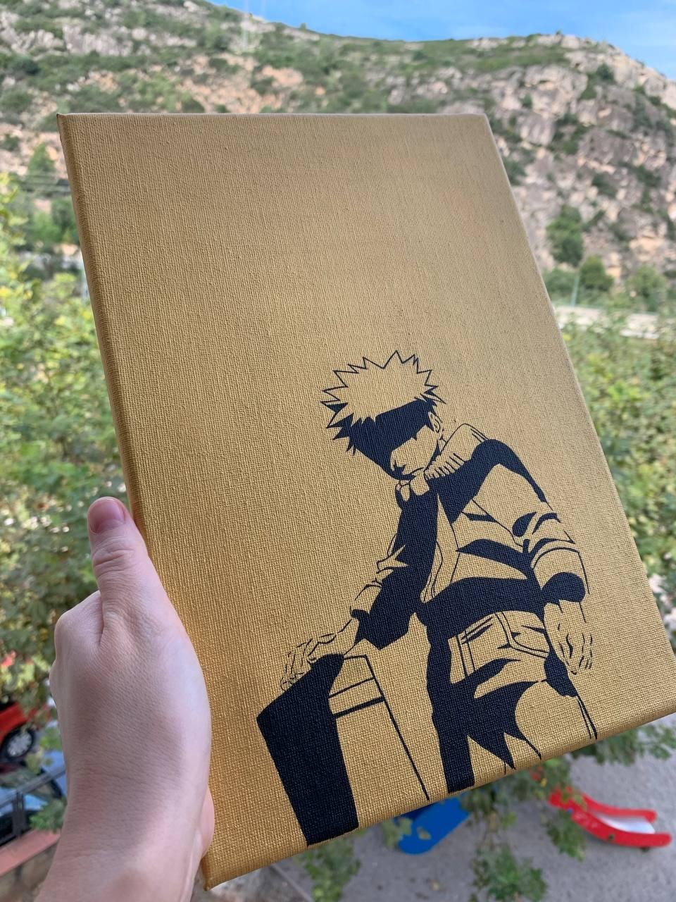 Hand-painted Anime Art: Acrylic Painting on Canvas - Etsy