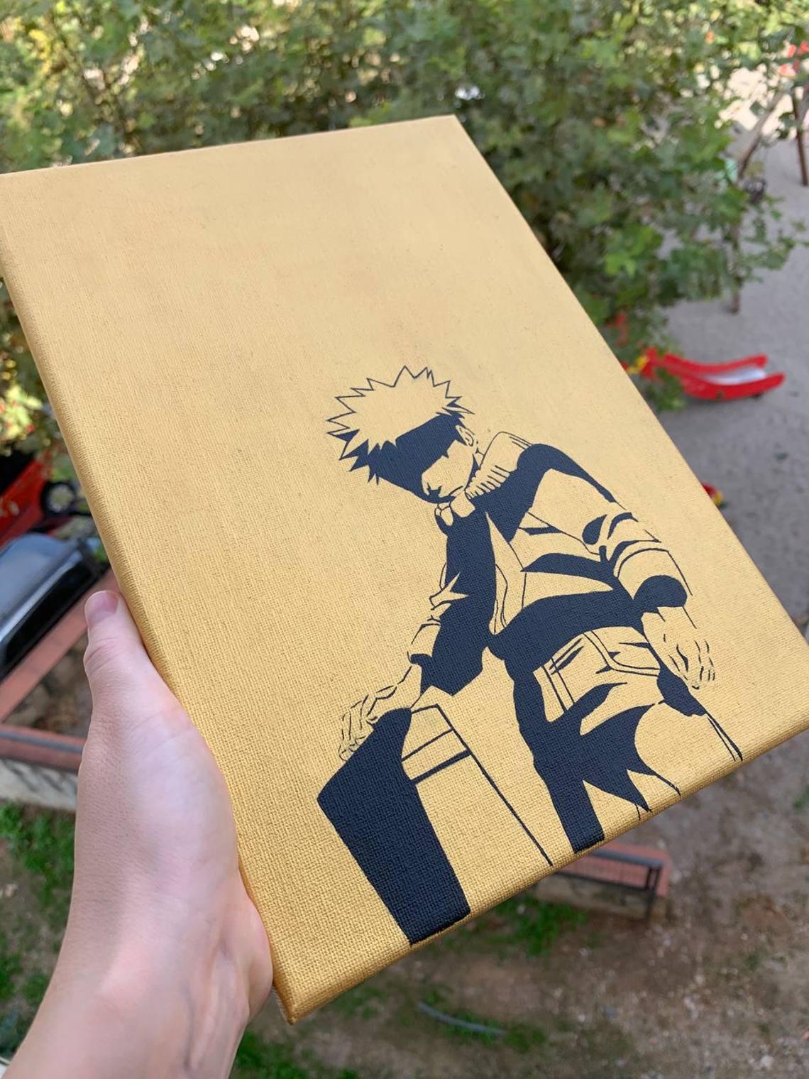 Hand-painted Anime Art: Acrylic Painting on Canvas - Etsy