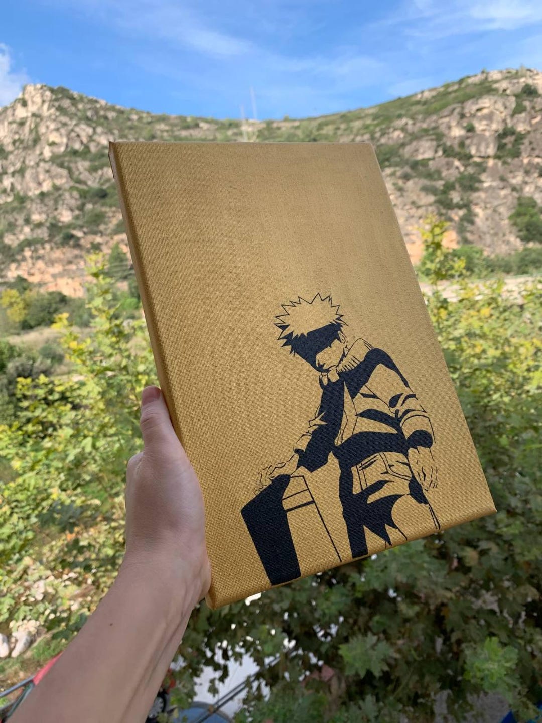 Hand-painted Anime Art: Acrylic Painting on Canvas - Etsy