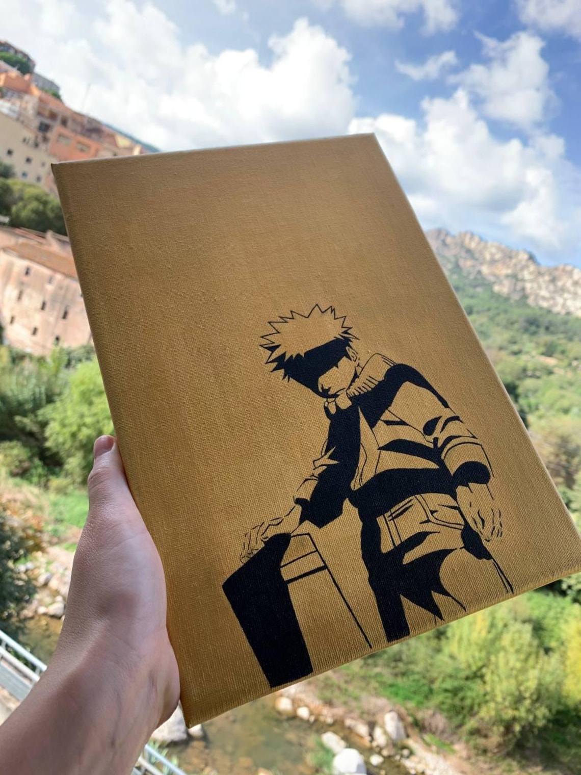 Hand-painted Anime Art: Acrylic Painting on Canvas - Etsy