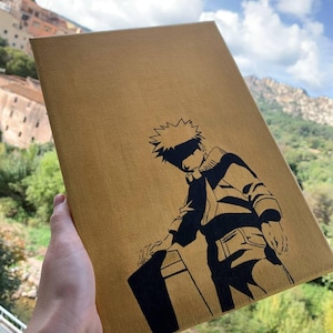 Hand-painted Anime Art: Acrylic Painting on Canvas - Etsy