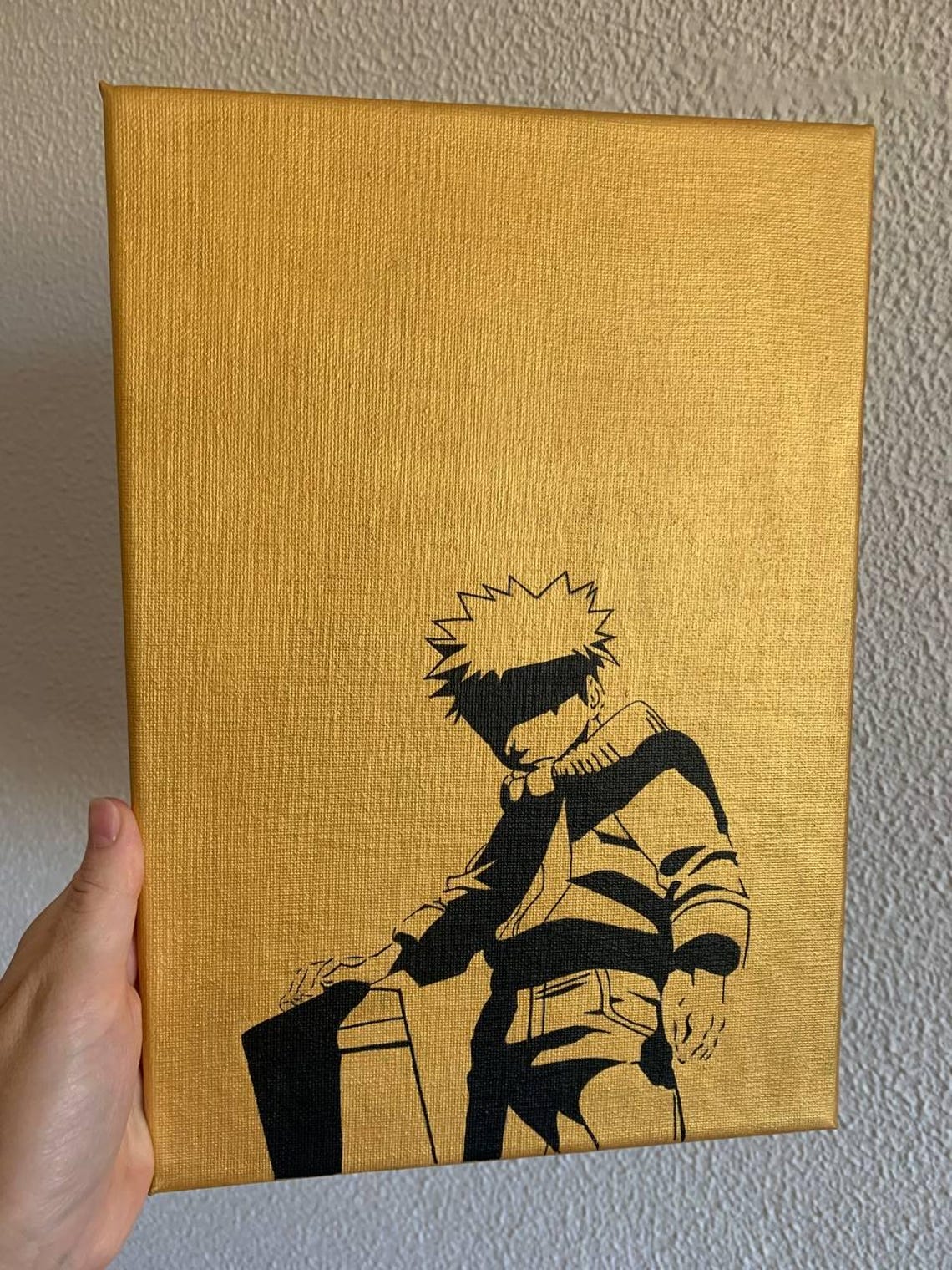 Hand-painted Anime Art: Acrylic Painting on Canvas - Etsy