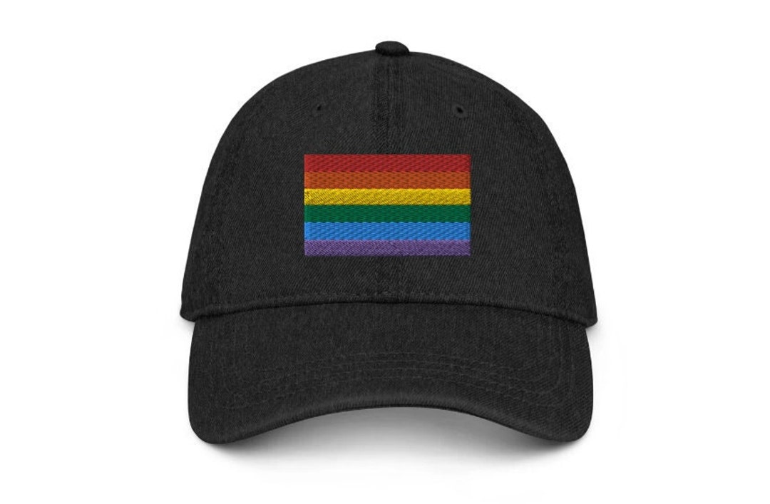Rainbow Pride Flag Embroidery Denim Hat, Lgbt Hat, Pride Hat, Pride ...