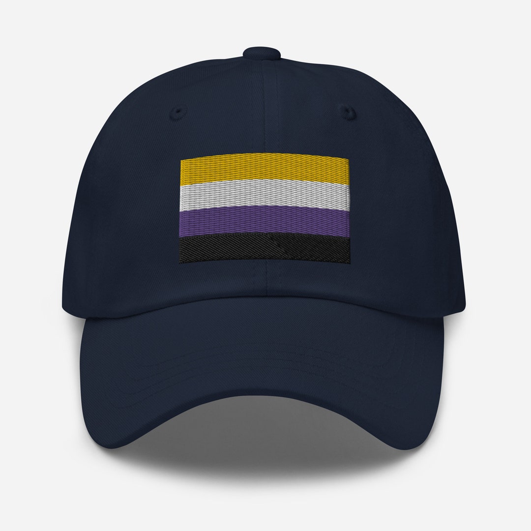 Non-binary Pride Flag Embroidery Baseball Cap, Lgbt Hat, Lgbtq Hat, Hat ...