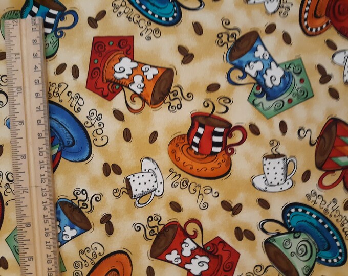 1 Yard Coffee Cafe Fabric - Etsy