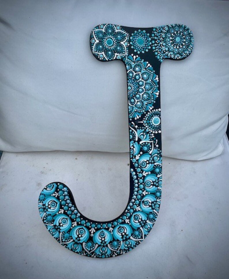 18 Hand Painted Wooden Letter - Etsy