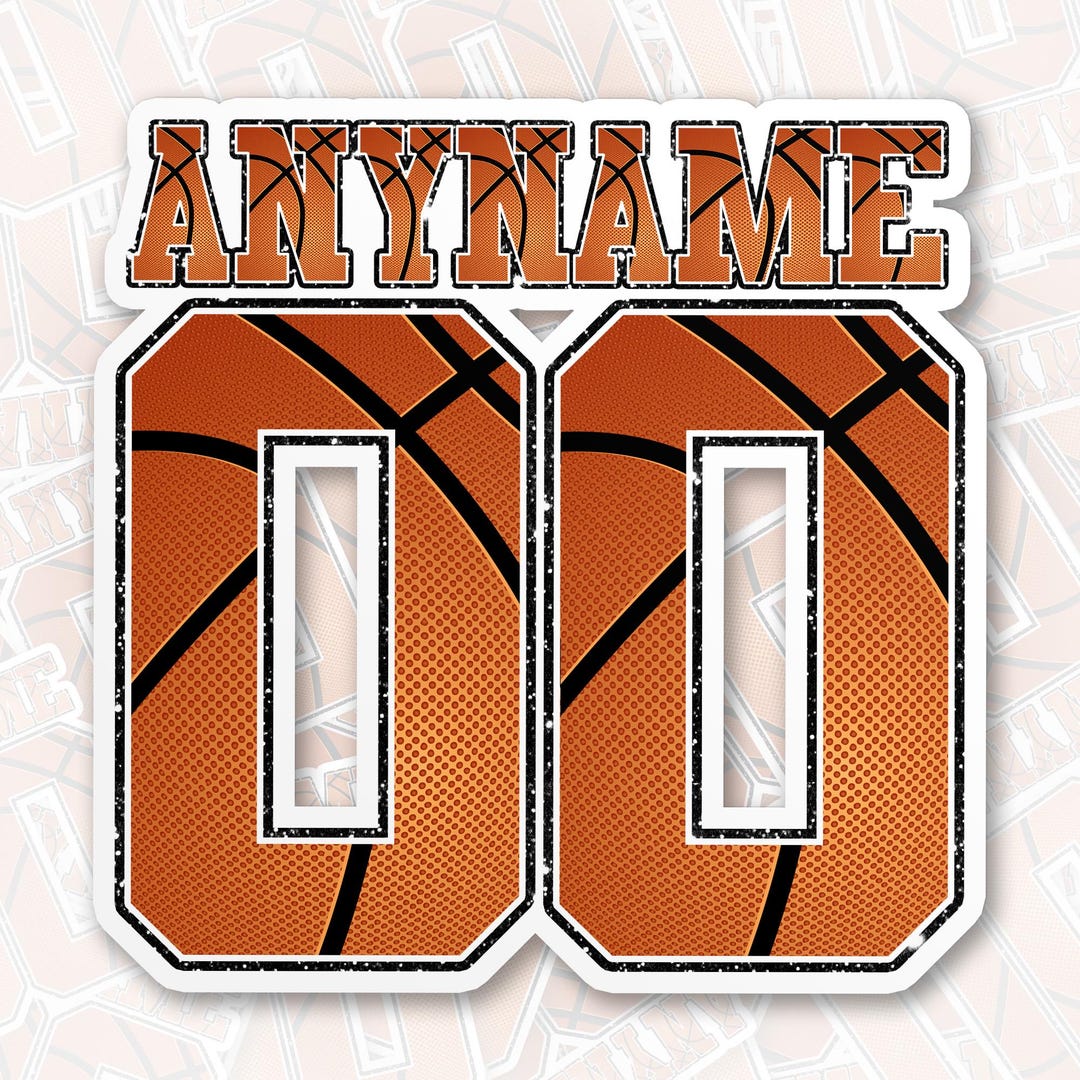 Custom Basketball Name and Numbers Stickers, Personalized Basketball ...