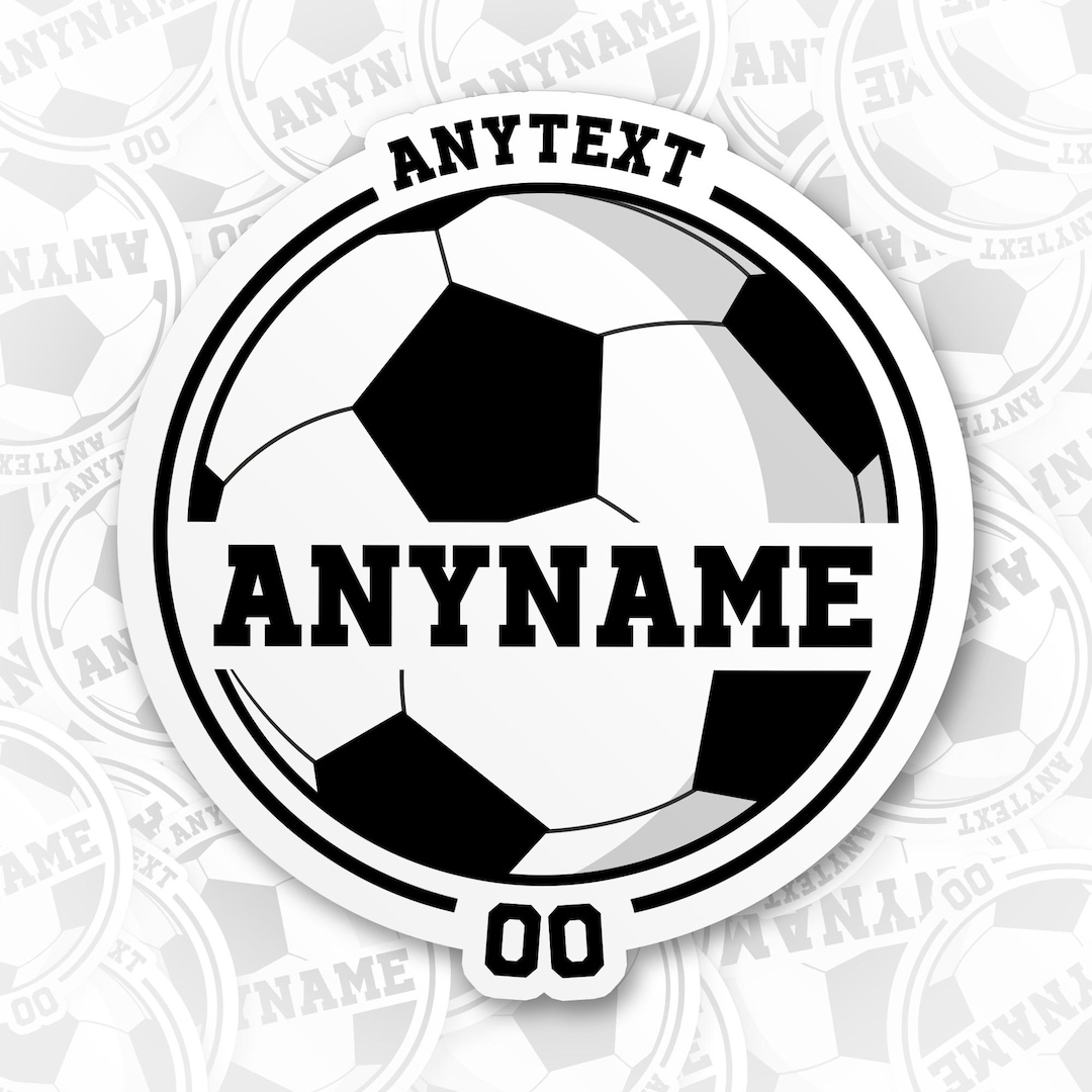 Personalized Soccer Decal Sticker, Custom Soccer Name Stickers, Player ...