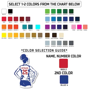 Personalized Volleyball Sticker, Custom Girl Volleyball Player Team ...