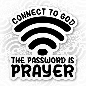 Connect to God Sticker, Bible Christian Faith Catholic Stickers ...